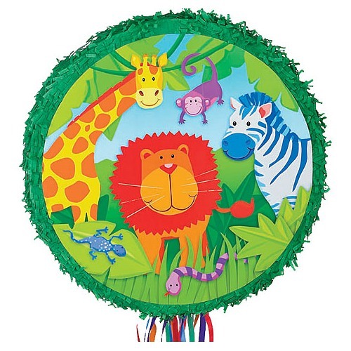 Jungle Animals Pull String Pinata [ANIPIN003] - Costumes.com.au