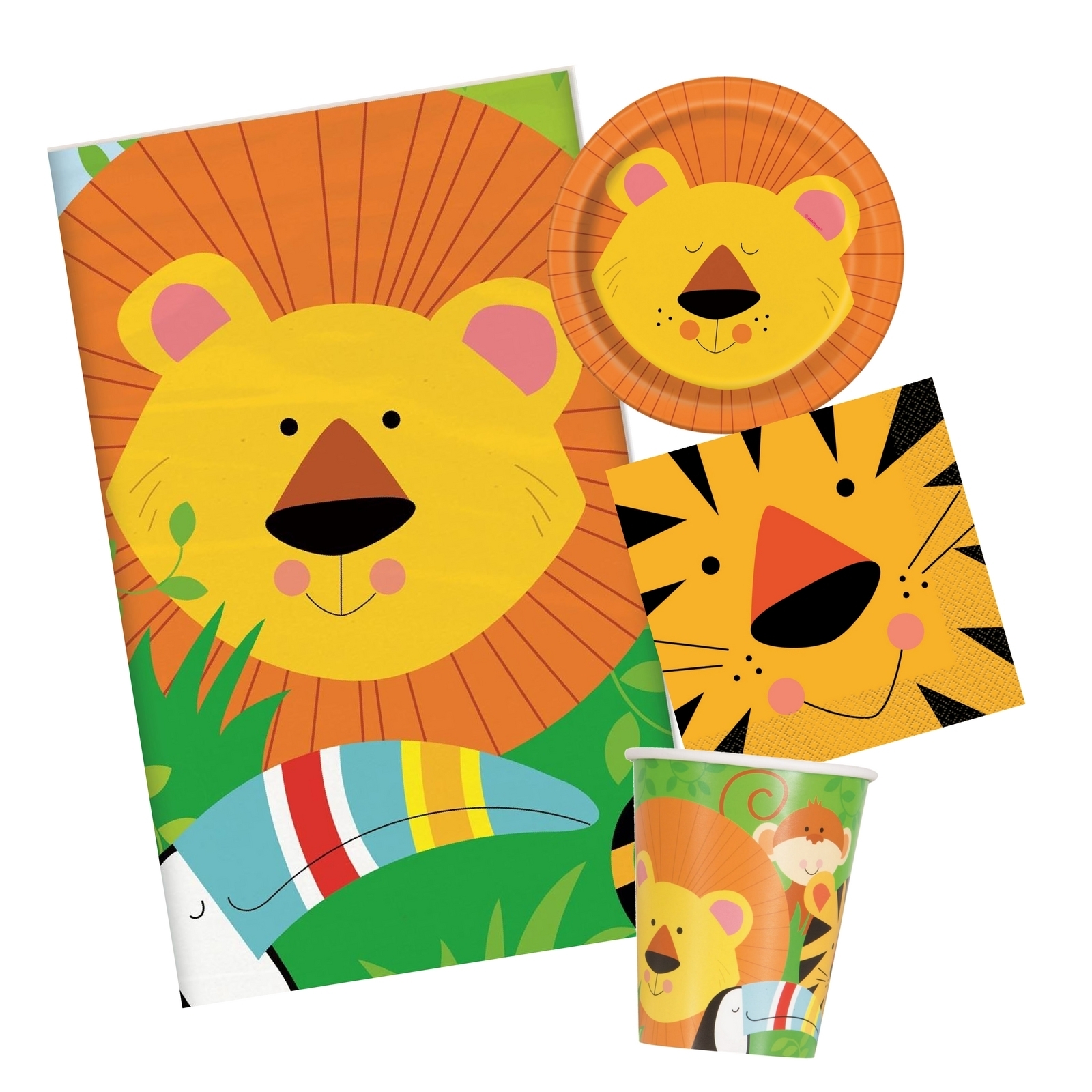 Animal Jungle Party Pack (For 8 Guests) | Jungle & Safari Animals Party ...