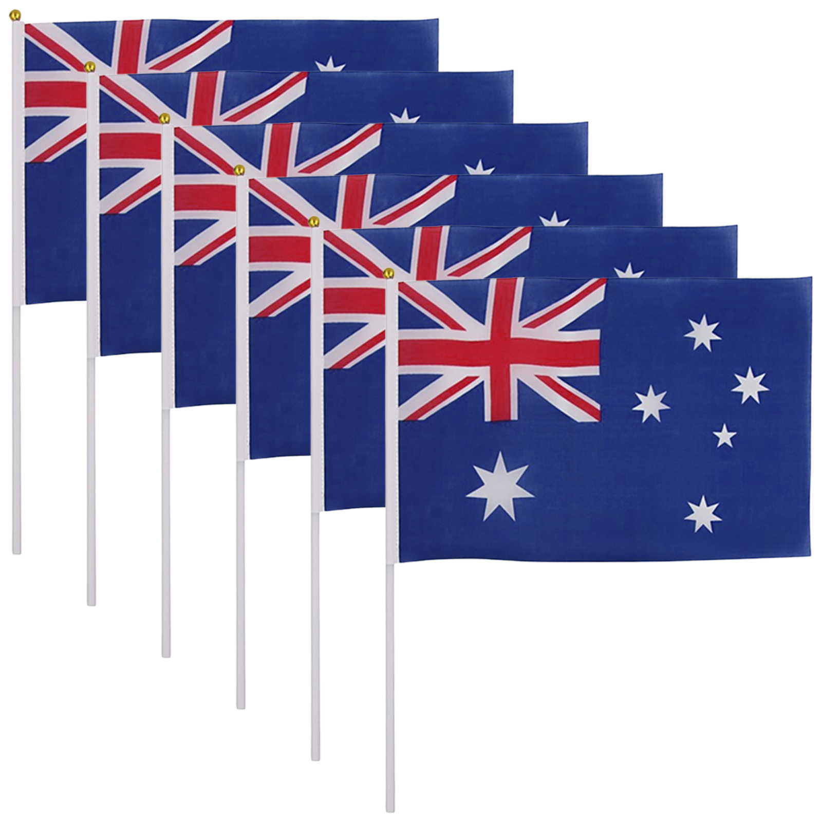 Australian Flags 20cm x 30cm (Pack of 6) - Costumes.com.au