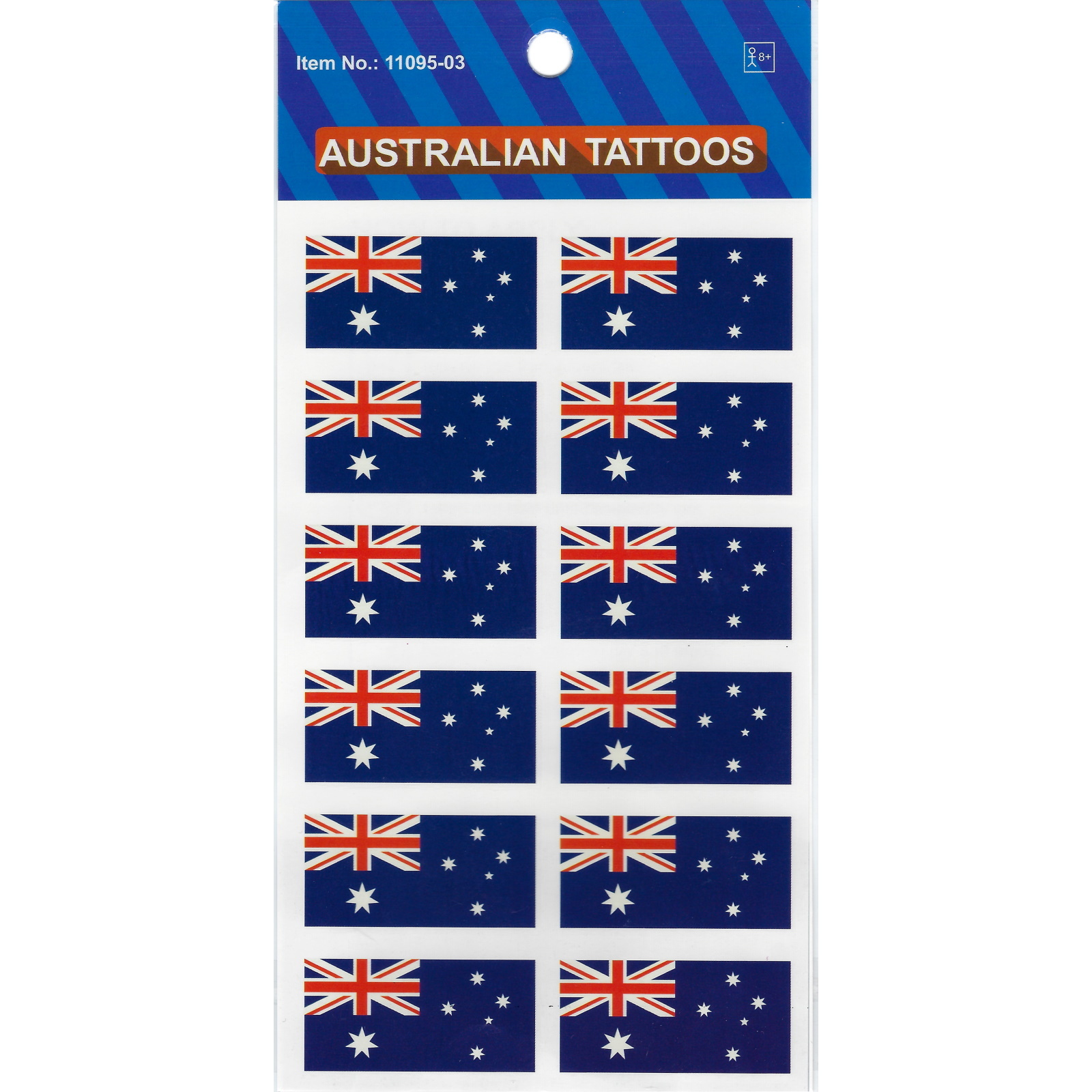Aussie Flag Tattoos (1 Sheet) - Costumes.com.au