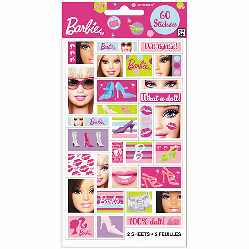 Barbie Stickers (60 Stickers) - Costumes.com.au