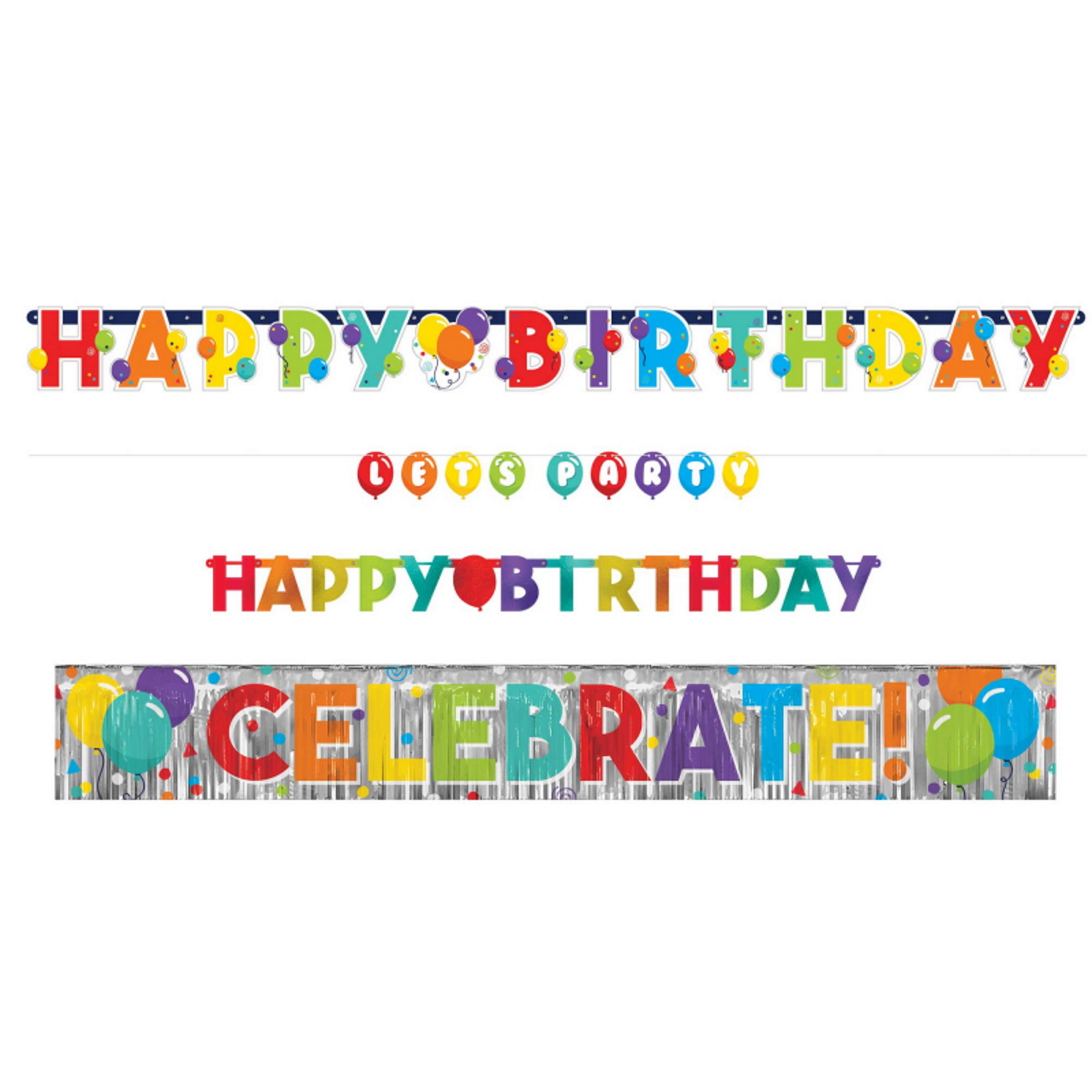 Balloon Bash 4 in 1 Birthday Banner Kit - Costumes.com.au