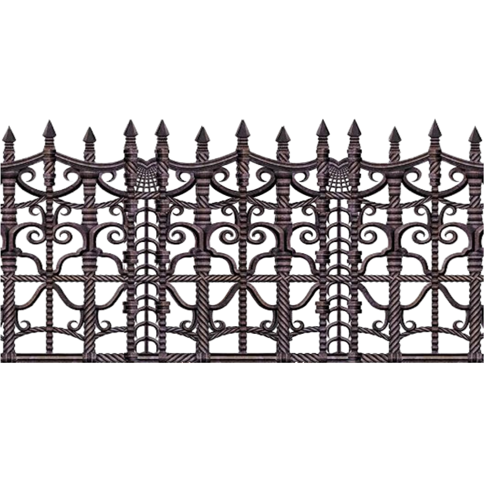 Insta Theme Creepy Fence Border Backdrop - Costumes.com.au