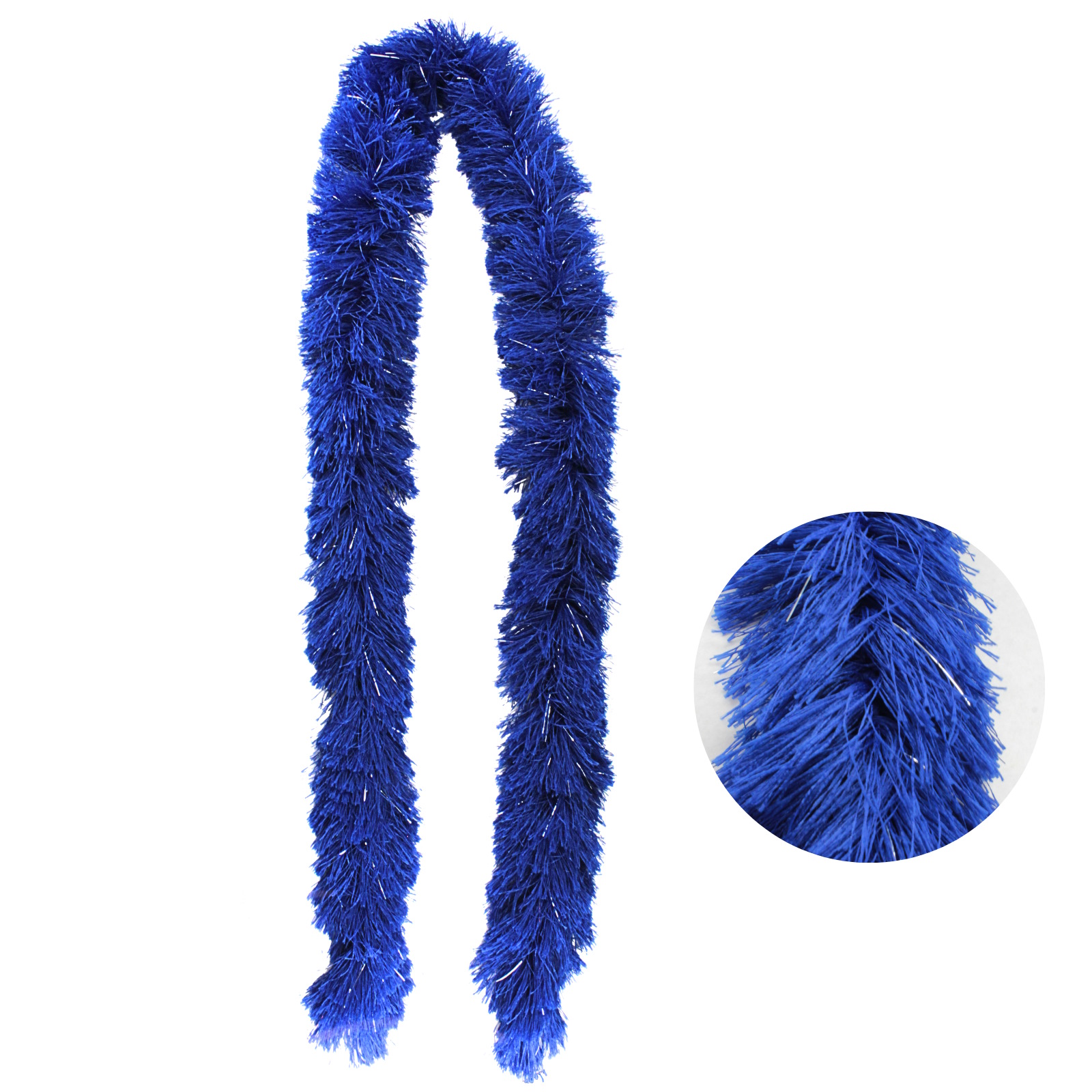 Royal Blue And Silver Fringe Boa | Blue Coloured Party Supplies | Party ...