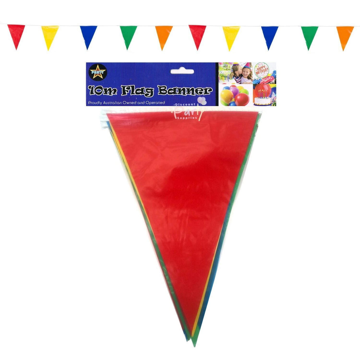Coloured 10M Plastic Banner | Costumes.com.au - Costumes.com.au
