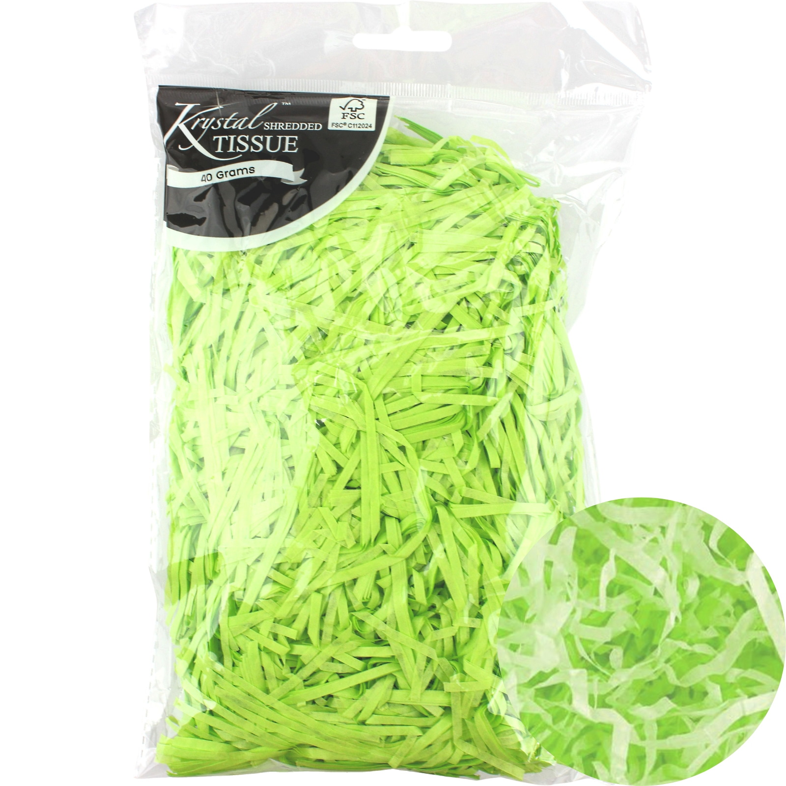 Lime Green Shredded Tissue Paper (40g Bag) - Costumes.com.au