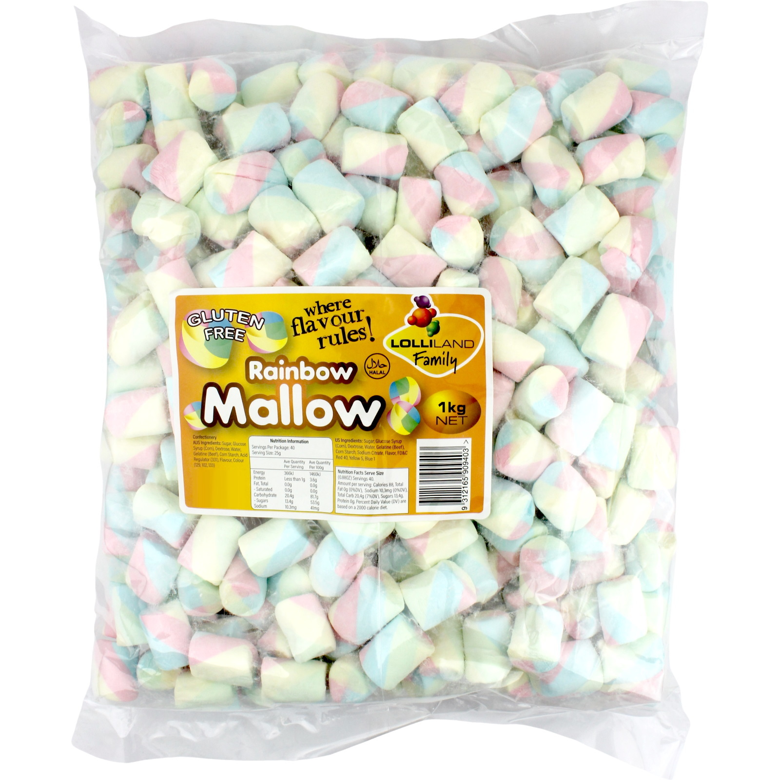 Rainbow Marshmallows (Bulk 1kg Pack) - Costumes.com.au