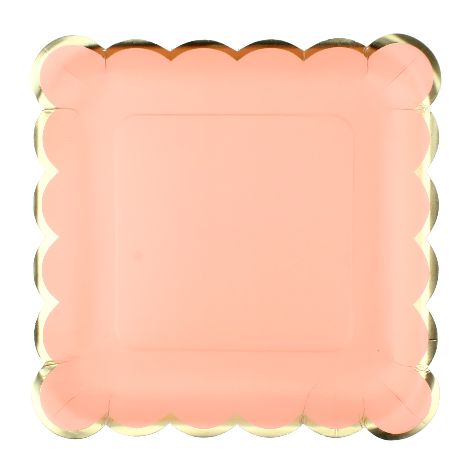 Pastel Coral Luxe Small Paper Plates (Pack of 12) - Costumes.com.au