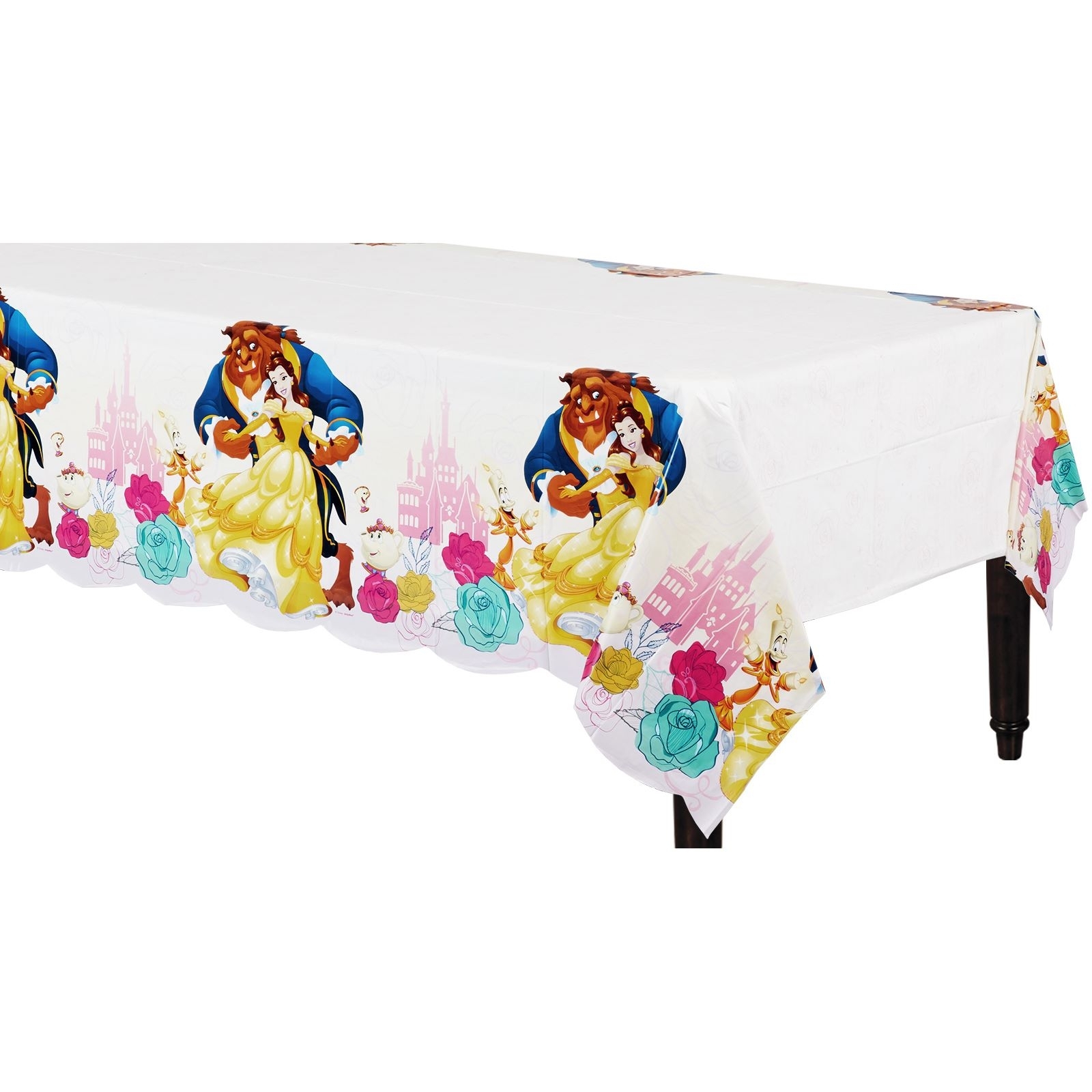 Beauty and the Beast Plastic Tablecloth - Costumes.com.au