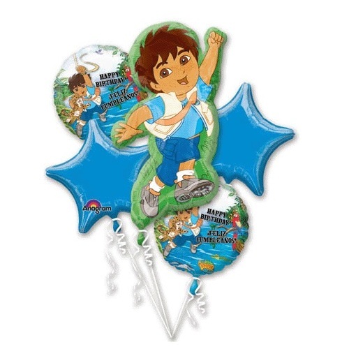 Go Diego Go Helium Balloon Bouquet | Costumes.com.au - Costumes.com.au