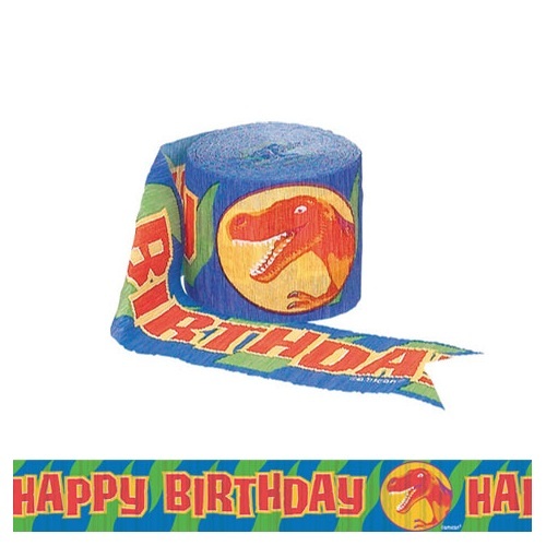Dinosaur Prehistoric Party Crepe Streamer | Dinosaur Party Supplies ...