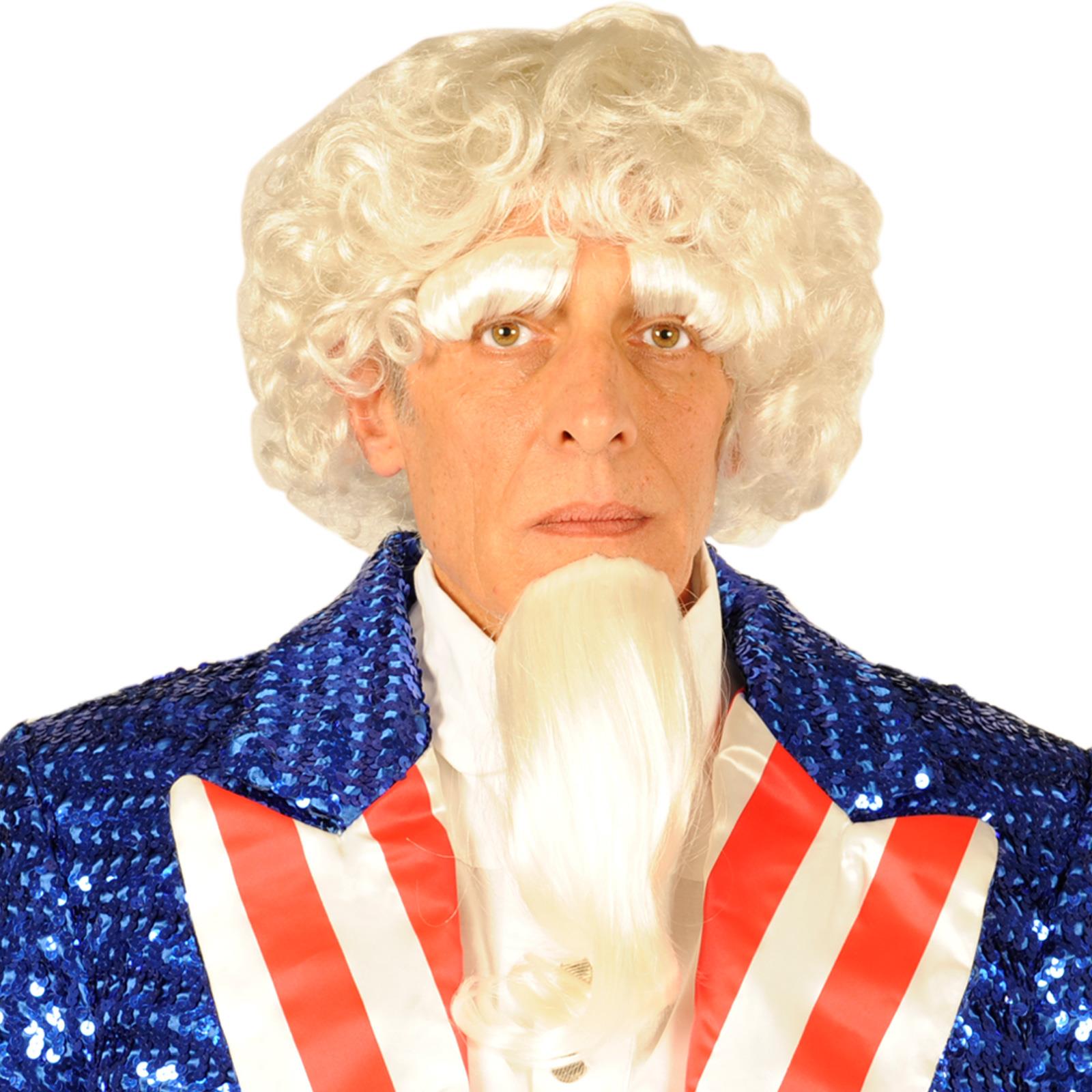 Uncle Sam Wig and Facial Hair Adult Kit - Costumes.com.au