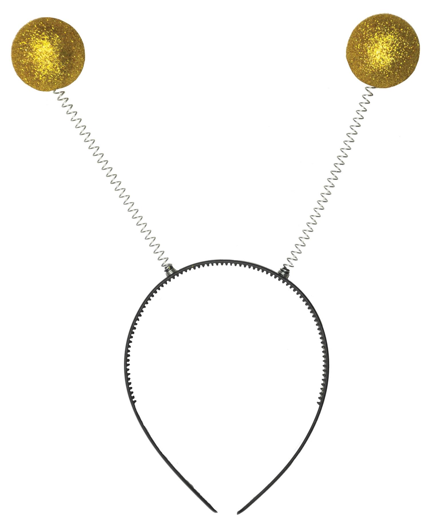 Gold Alien Antenna Headband Adult Costume Accessory - Costumes.com.au