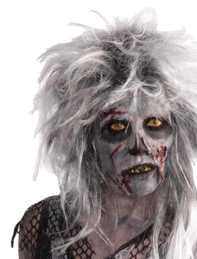 Wild Zombie Long Grey Spiked Adult Wig - Costumes.com.au