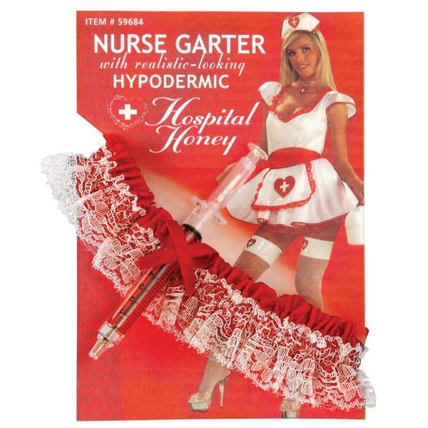 Nurse Garter With Syringe Adult Costume Accessory - Costumes.com.au