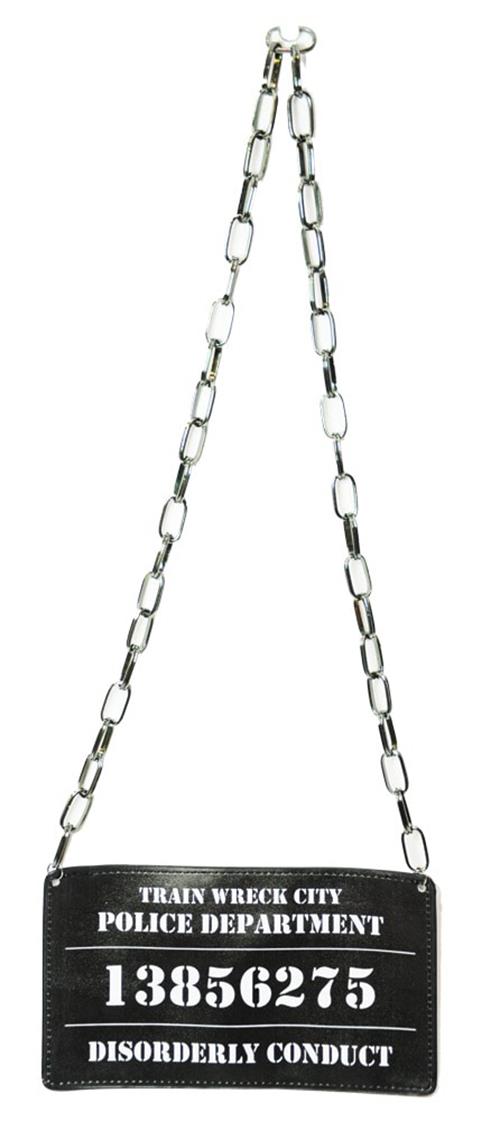 Mugshot Chain Necklace Adult Costume Accessory - Costumes.com.au