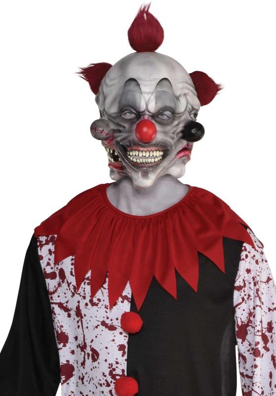 Three Headed Horror Clown Latex Adult Mask - Costumes.com.au