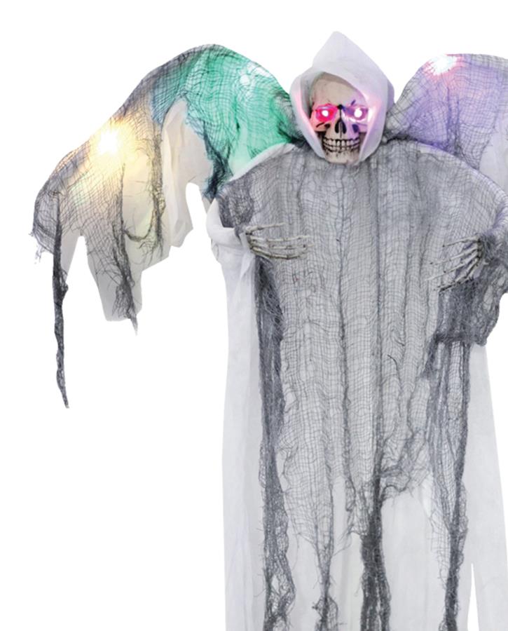 Hanging White Winged Reaper Halloween Prop - Costumes.com.au