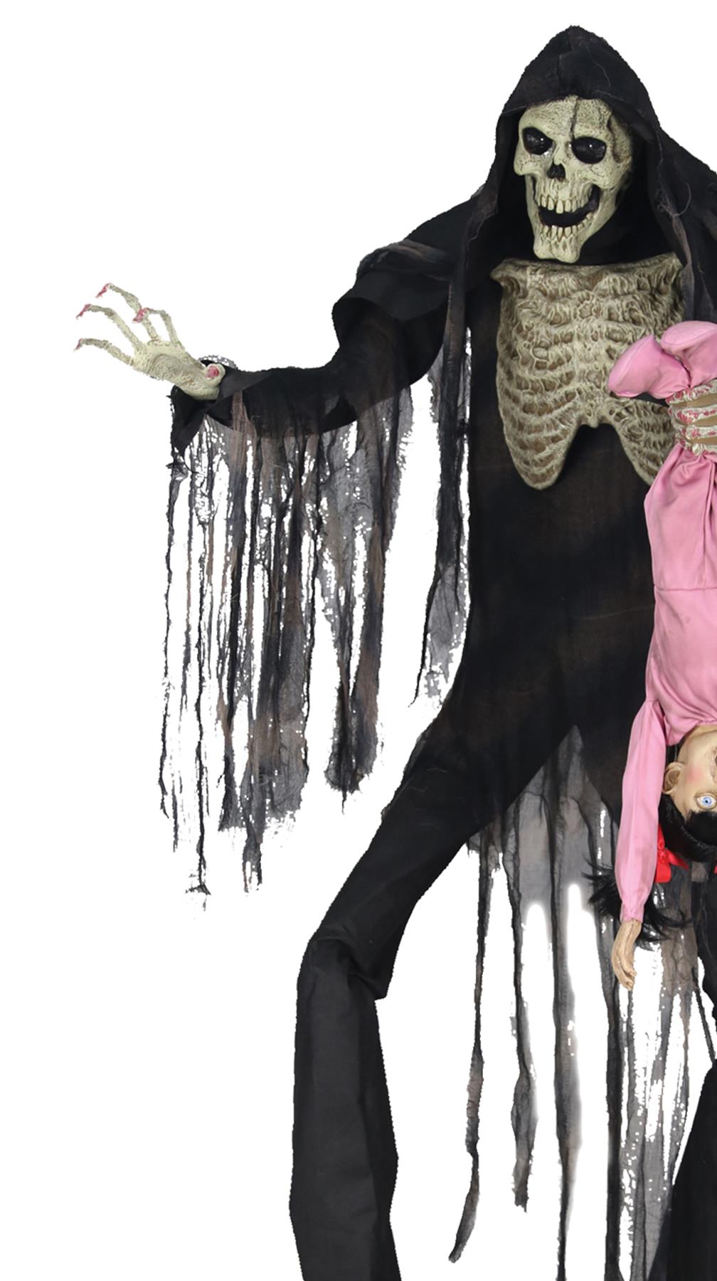 Towering Boogeyman With Kid Animated Halloween Prop - Costumes.com.au