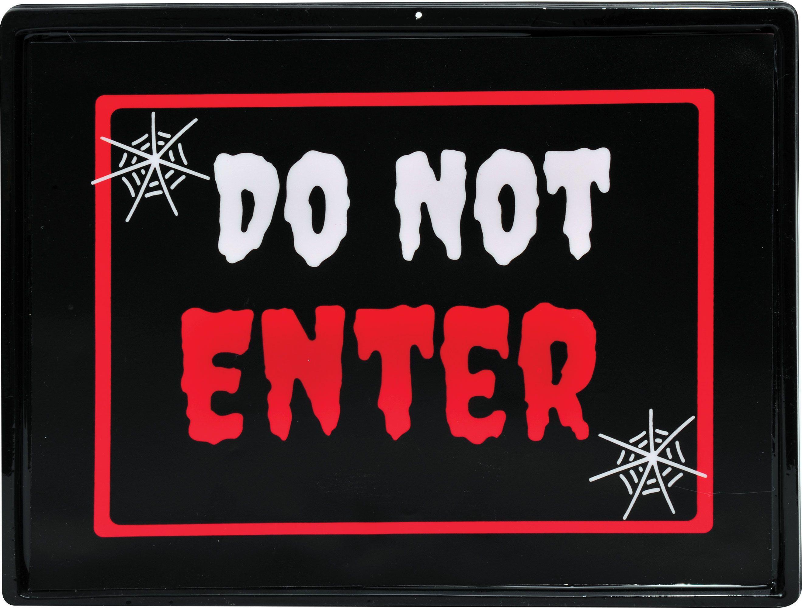 Do Not Enter Neon Light Up Sign Halloween Prop - Costumes.com.au
