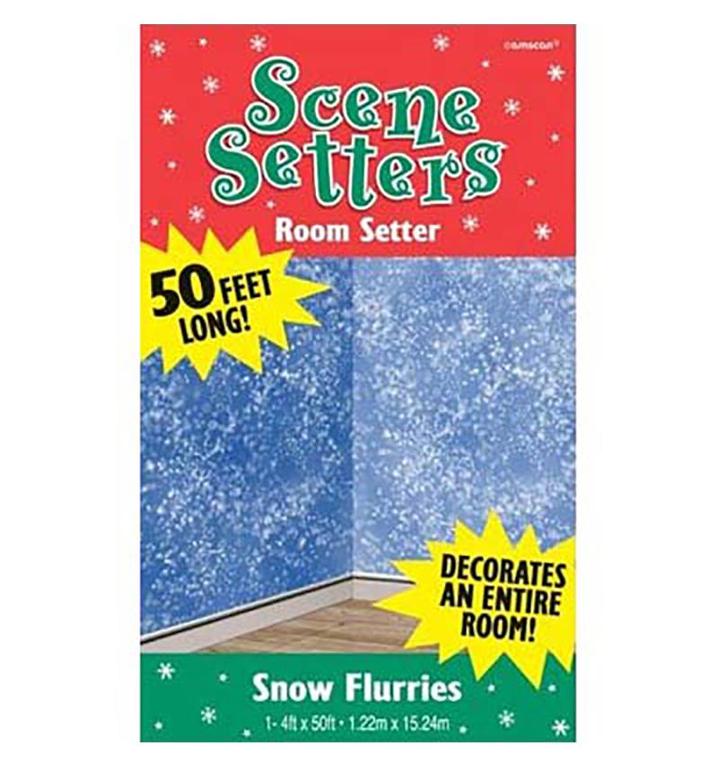 Snow Flurries Plastic Scene Setter Wall Backdrop - Costumes.com.au