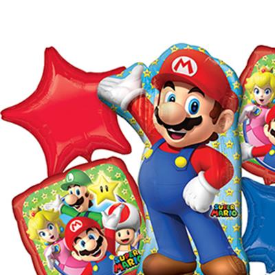 Super Mario Bros. Balloon Bouquet Pack of 5 | Costumes.com.au ...