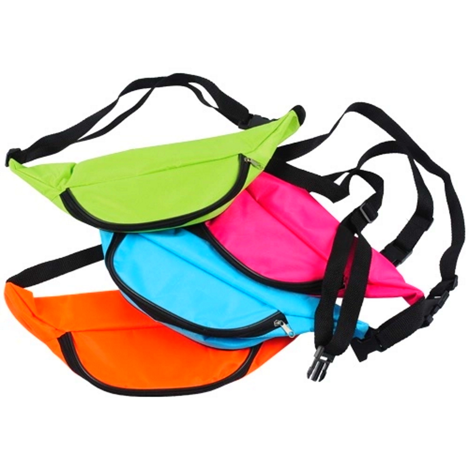 Neon Bum Bags (Pack of 12) - Costumes.com.au