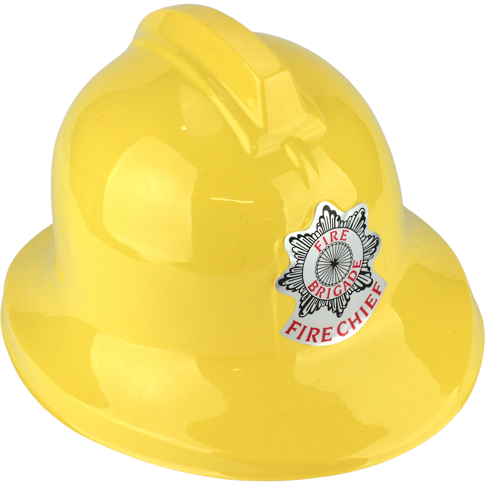 Childs Yellow Plastic Fire Chief Hat - Costumes.com.au