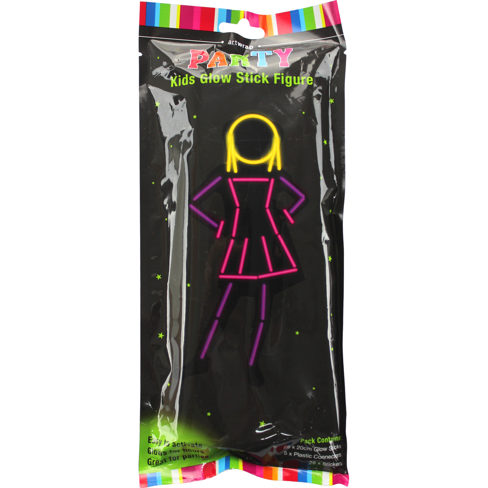Kids Glow Stick Dress Figure Costume Kit - Costumes.com.au