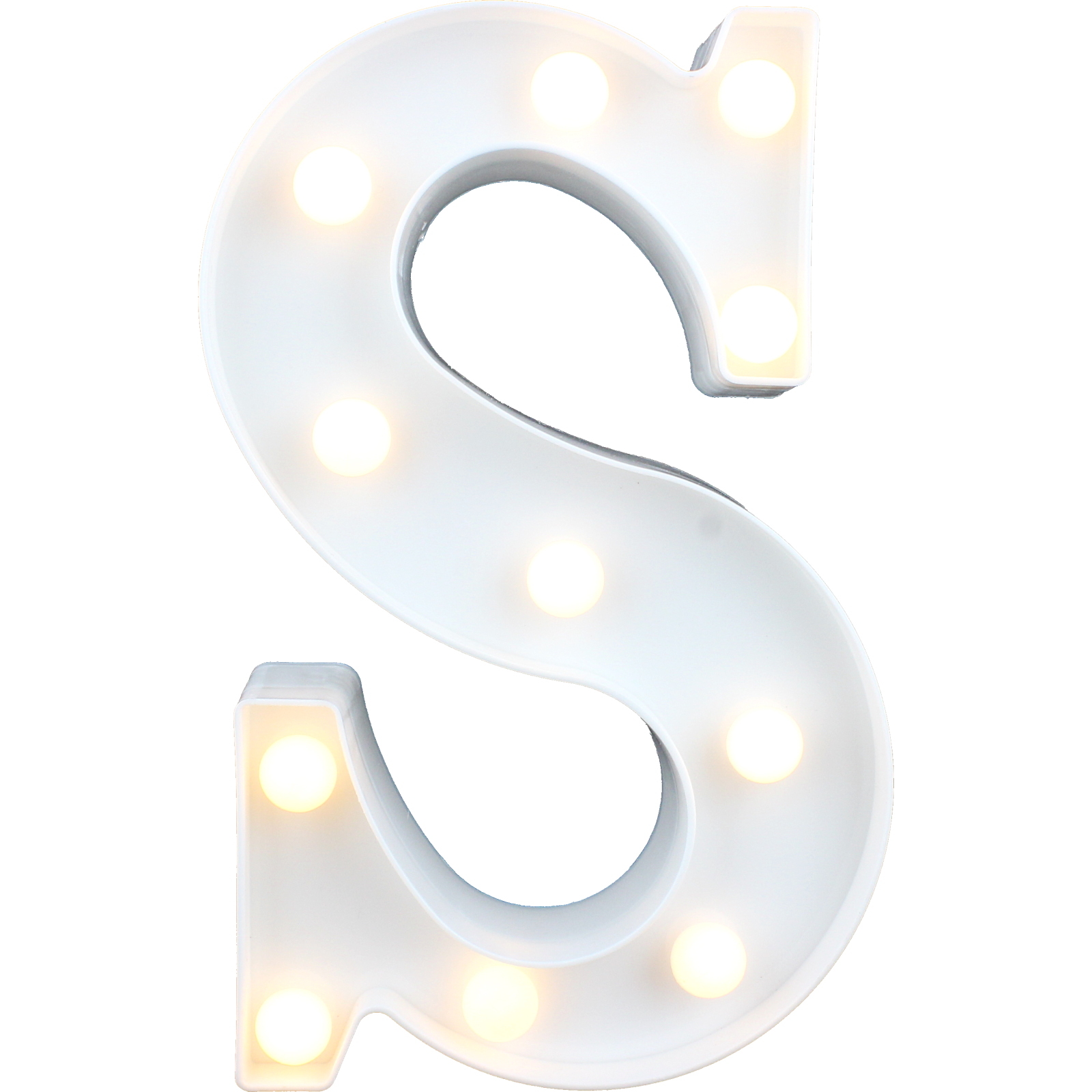 LED Light Up Letter S White | Costumes.com.au - Costumes.com.au