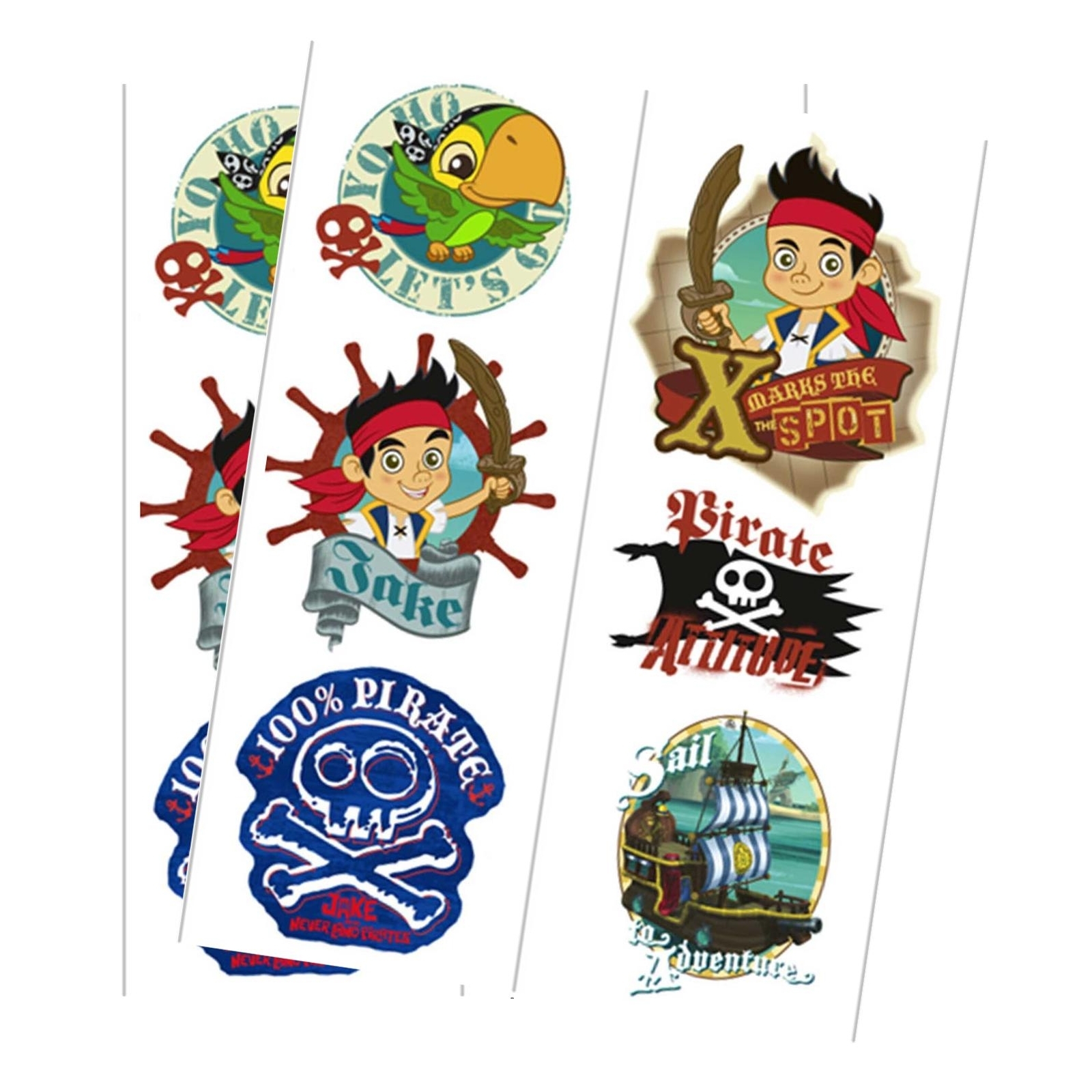 Jake and the Never Land Pirates Tattoos (2 Sheets) - Costumes.com.au