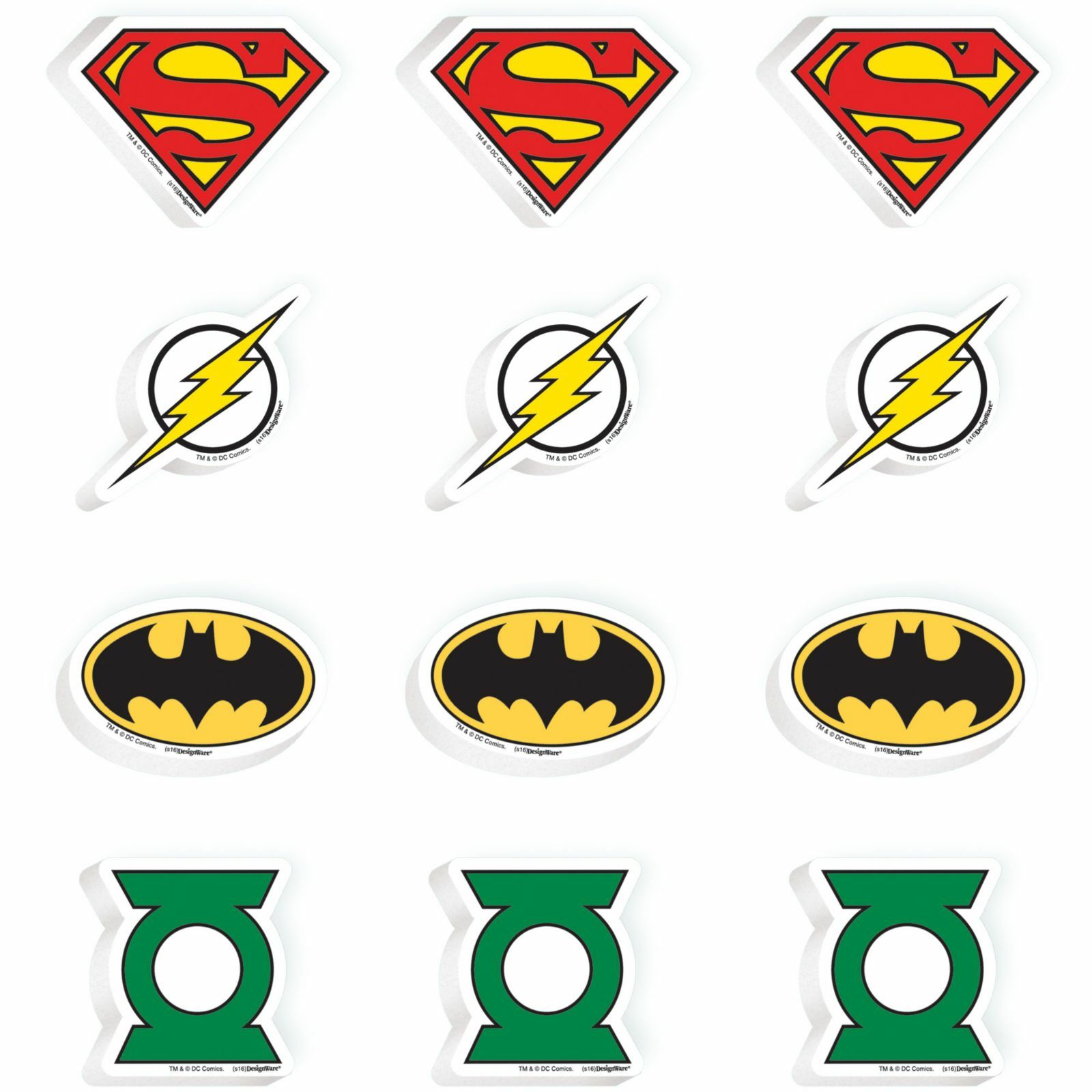 Justice League Mini Erasers (Pack of 12) - Costumes.com.au