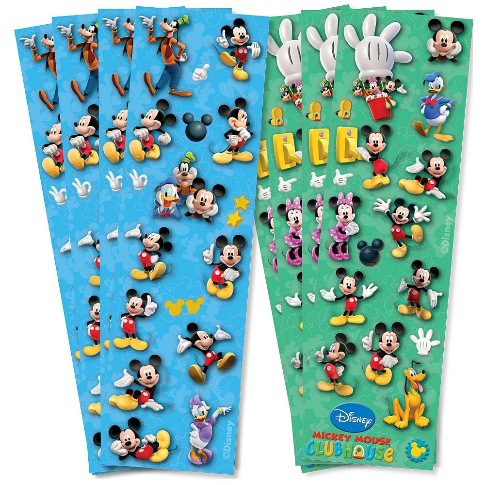 Mickey Mouse Stickers (8 Sheets) | Mickey Mouse Party Supplies ...