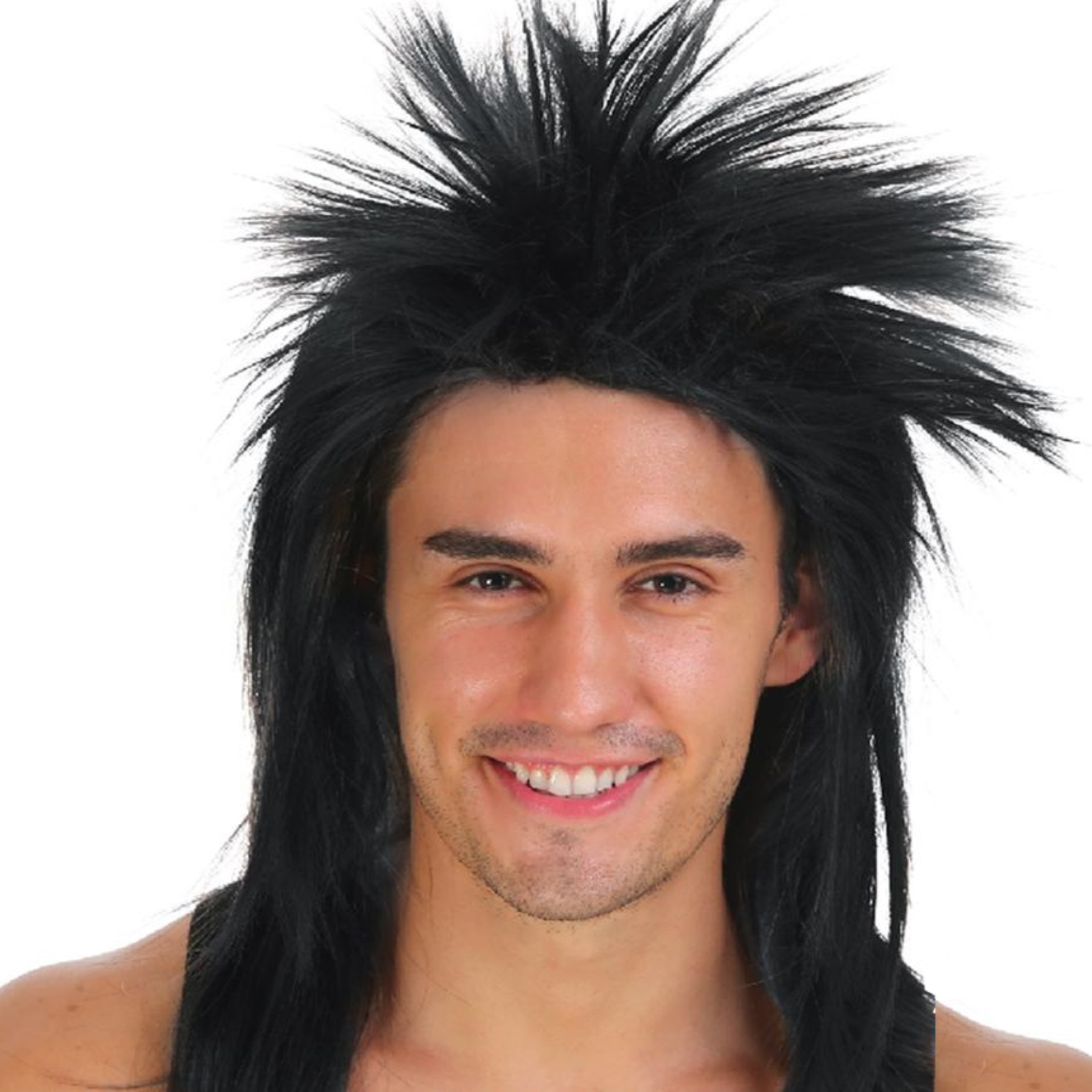 Black Spiky Punk Rock Wig | Costumes.com.au - Costumes.com.au