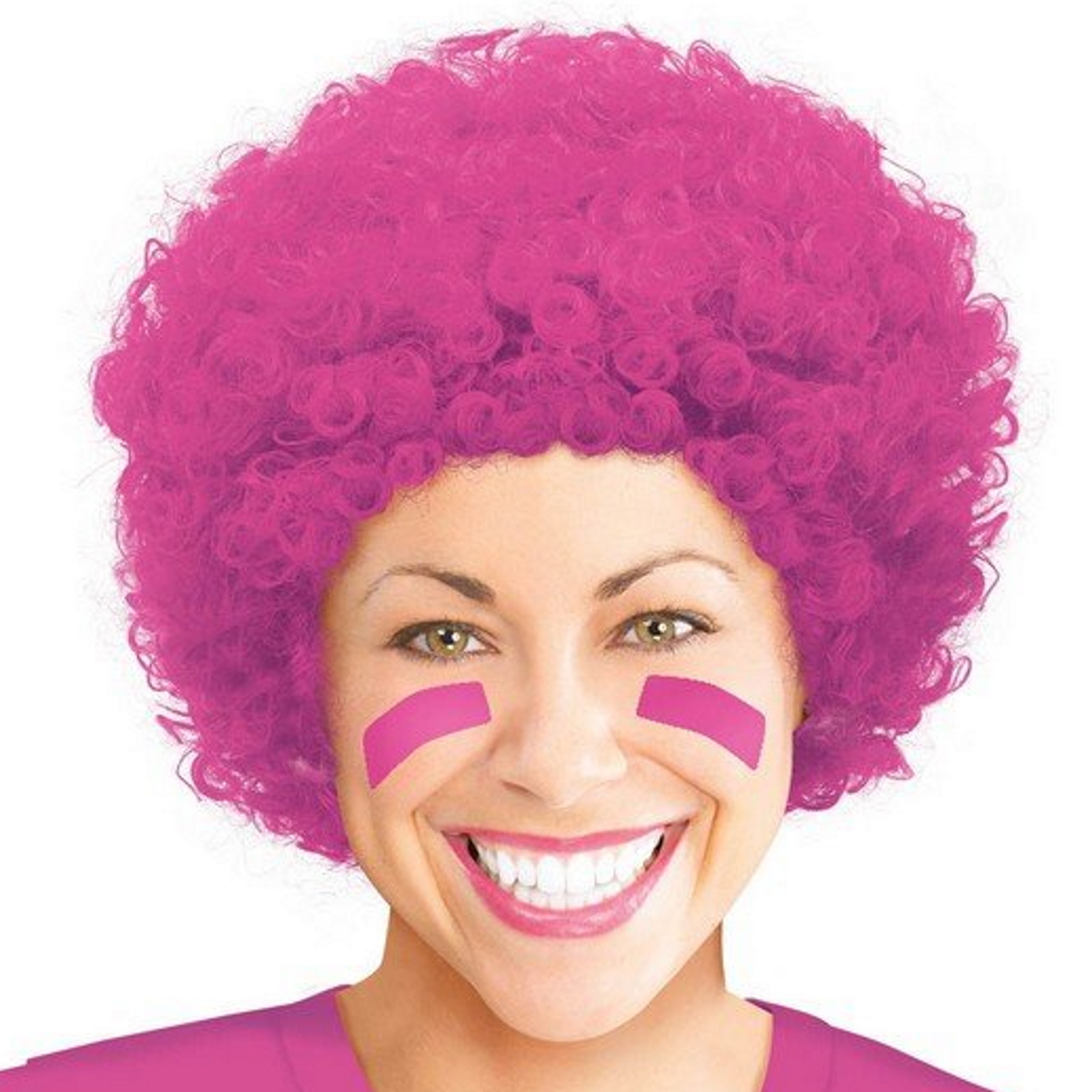 Hot Pink Curly Afro Wig - Costumes.com.au