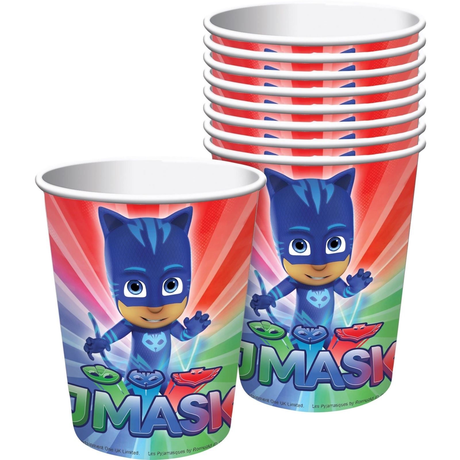 PJ Masks Paper Cups (Pack of 8) - Costumes.com.au