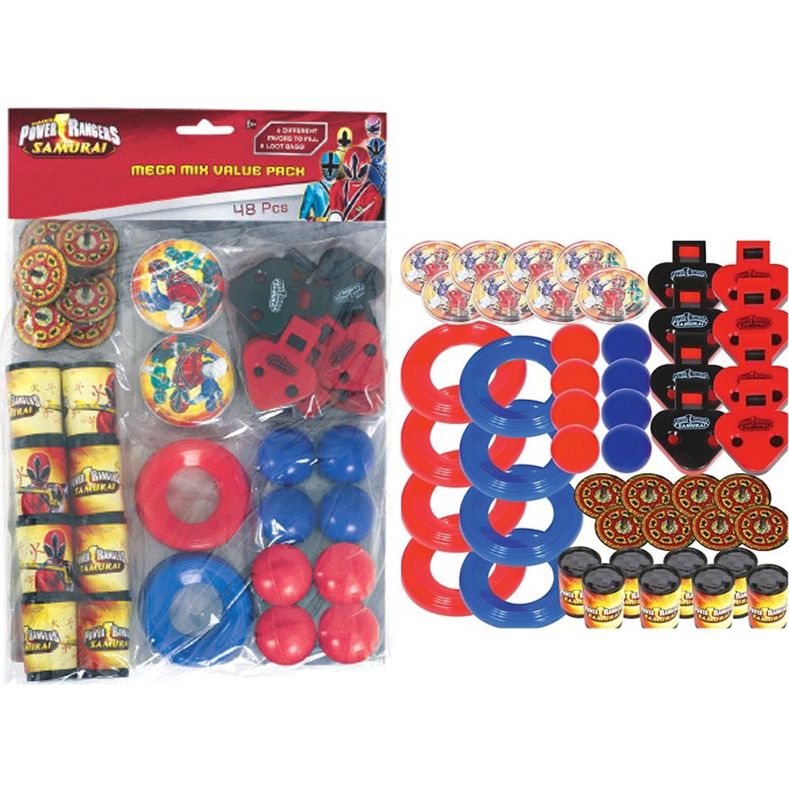 Power Rangers Samurai Mega Value Favour Pack (48 Pieces) - Costumes.com.au