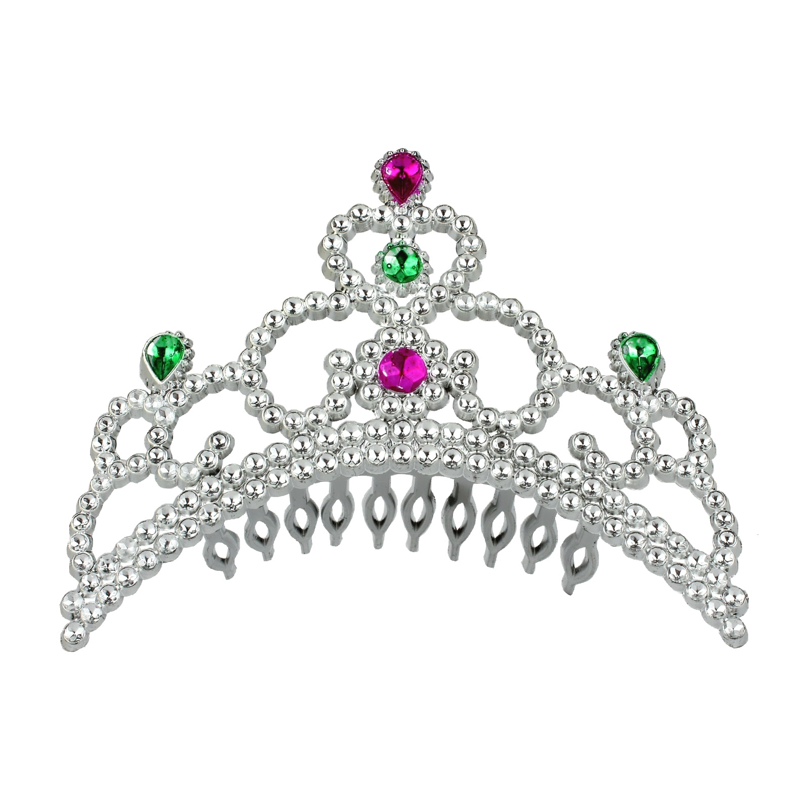 Silver Princess Tiara Comb - Costumes.com.au