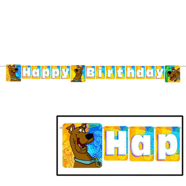 Scooby Doo Mod Mystery Happy Birthday Banner - Costumes.com.au