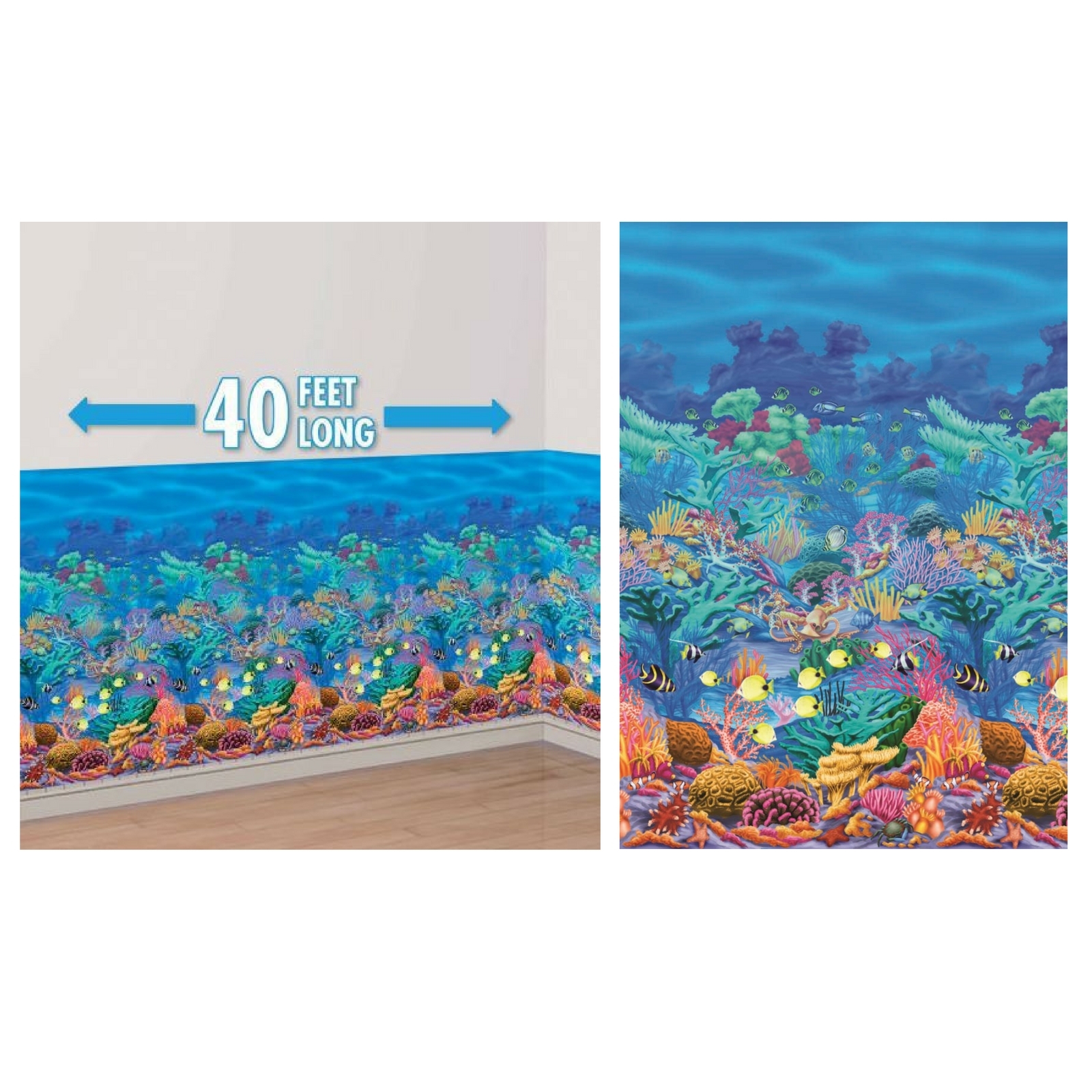 Coral Reef Backdrop | Sea Creatures Party Supplies | Themed Party ...