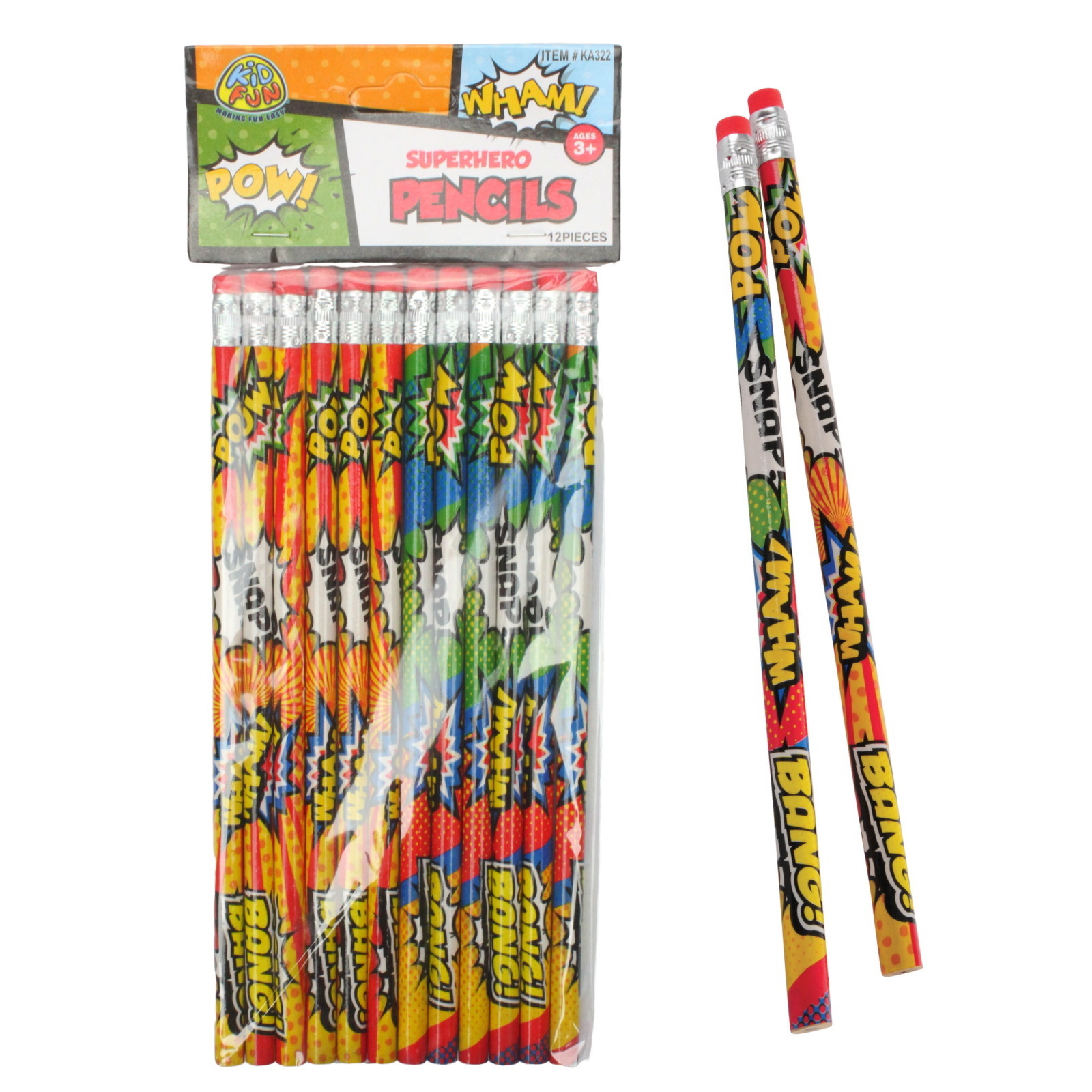 Superhero Pencils (Pack of 12) - Costumes.com.au