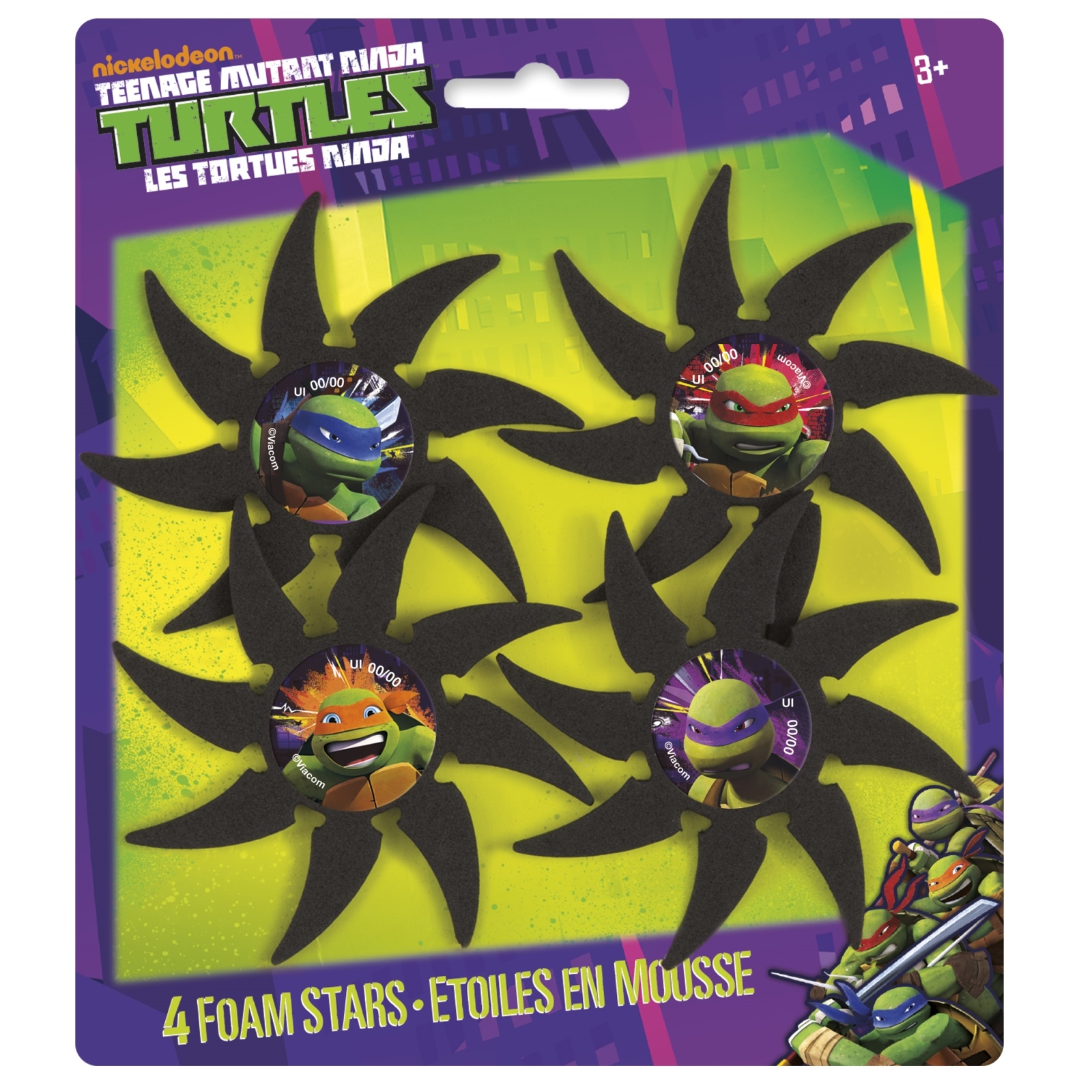 Teenage Mutant Ninja Turtles Foam Ninja Stars (Pack of 4) [TMNFANS02 ...
