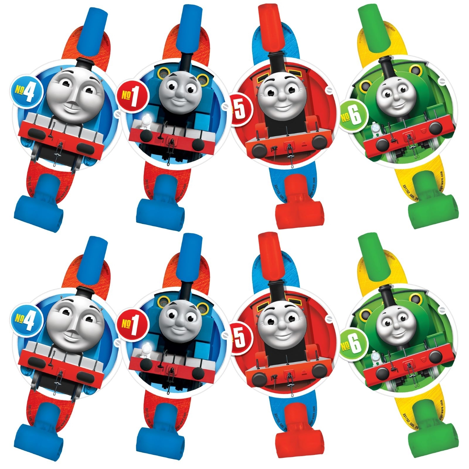 Thomas The Tank Engine All Aboard Party Blowers (Pack of 8) | Thomas ...