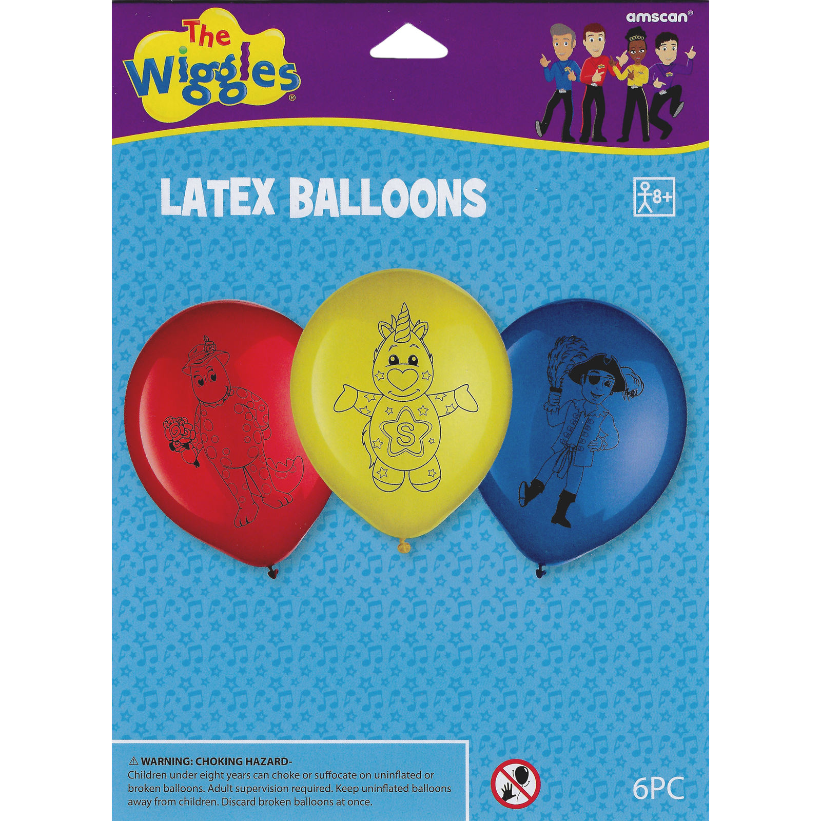 The Wiggles Party Latex Balloons (Pack of 6) | The Wiggles | Character ...